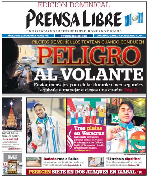 Periódico Prensa Libre Guatemala Periódicos de Guatemala Edición de