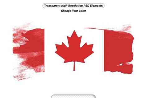 Bandera de Canadá Banderas pintadas a mano Efecto de tinta El efecto de