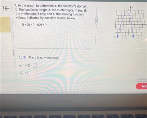 Solved Use The Graph To Determine A The Function S Domain Chegg