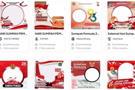 15 Link Twibbon Hari Sumpah Pemuda 28 Oktober 2023 Lengkap Dengan Tata