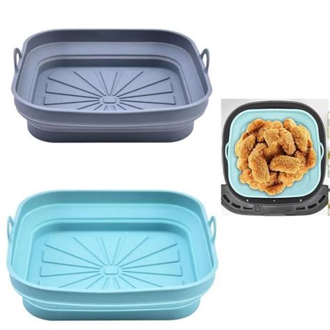 Moule Silicone Air Fryer Accessoire 2 Pièces Panier Moule pour
