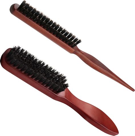 Sularpek 2Pcs Poil de Sanglier Brosses à Cheveux en Poils de Sanglier
