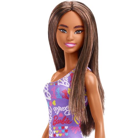 Barbie Purple Barbie Logo Print Dress Doll