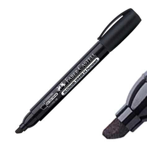 Marcador Permanente Biselado Negro Multimark 54 Faber Ca