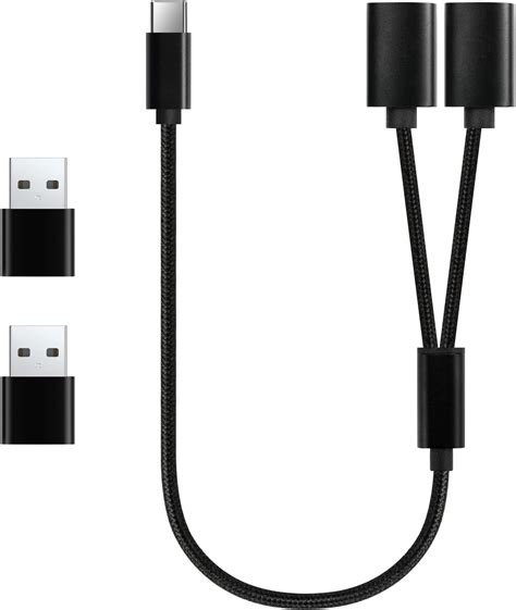 Lot de 2 adaptateurs USB C femelle vers USB femelle Type C Câble