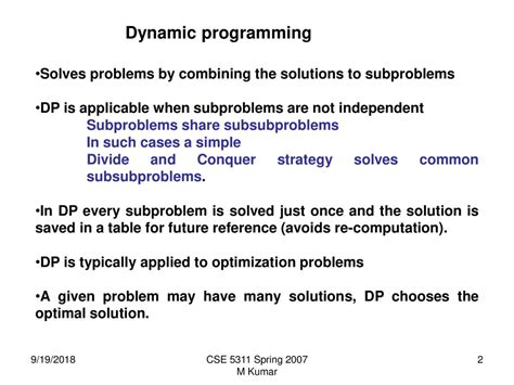 dynamic programming techniques ppt download