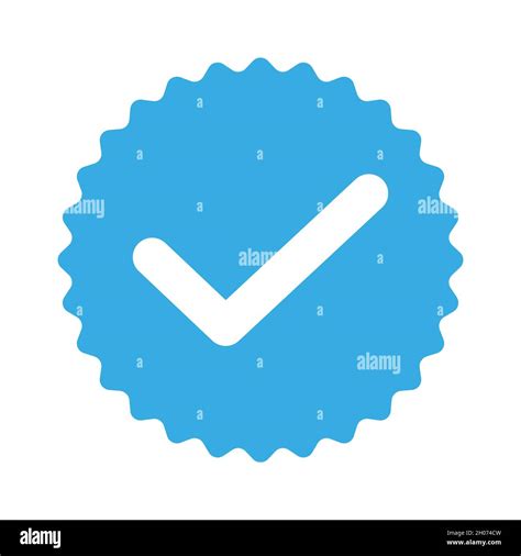 Ilustración de stock vectorial del icono de marca de verificación azul