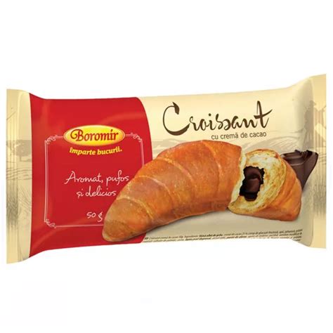 Rulada Croissant CROISSANT CU CREMA DE CACAO BOROMIR 50G