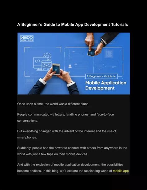 Ppt A Beginners Guide Mobile App Development Tutorials Powerpoint
