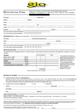 Fillable Online Symposium REGISTRATION FORM Symposium Symposium Fax