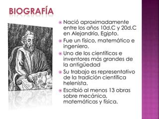 Herón de alejandría PPT