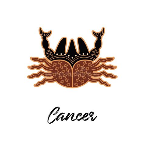 Segno Dello Zodiaco Del Cancro Illustrazione Vettoriale Illustrazione