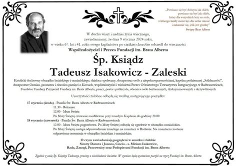 Uroczysto Ci Pogrzebowe Ks Tadeusza Isakowicza Zaleskiego Lubin Extra