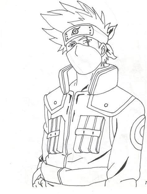 Kakashi Drawing Easy Full Body