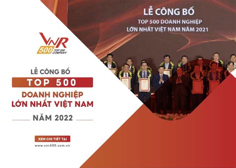 Công bố Top 500 Doanh nghiệp lớn nhất Việt Nam năm 2022