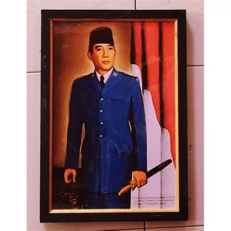 Jual Hiasan Dinding Poster Ir Soekarno Plus Bingkai Ukuran 5335