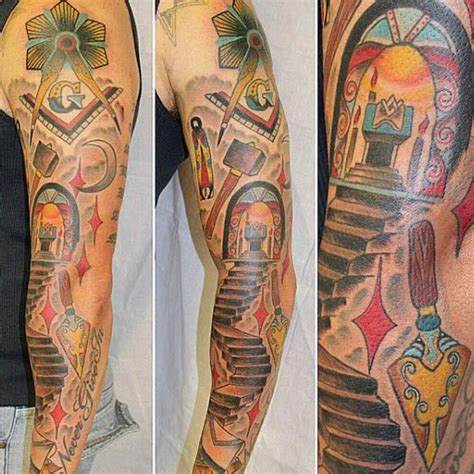 91 Amazing Masonic Tattoos For Men Masonic Tattoos Freemason Tattoo