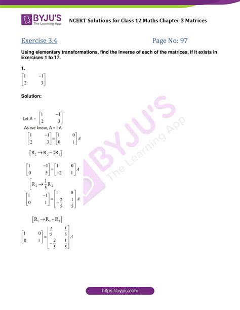 ncert solutions class 12 maths chapter 3 matrices free download