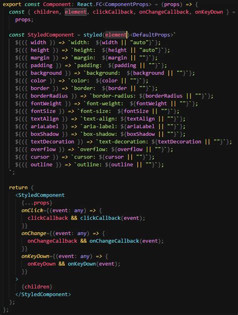 javascript is it possible to create a react styled component that has a predetermined