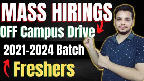 Biggest Hiring OFF Campus Drive 2021 2022 2023 2024 Batch