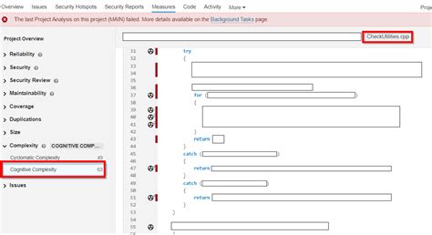 cognitive complexity calculation for a file project sonarqube sonar community