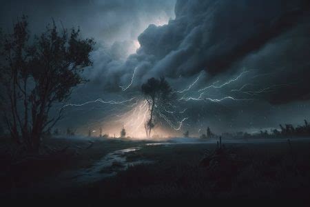 Enorme imagem de tempestade de nuvens volumosas e furacões chuva