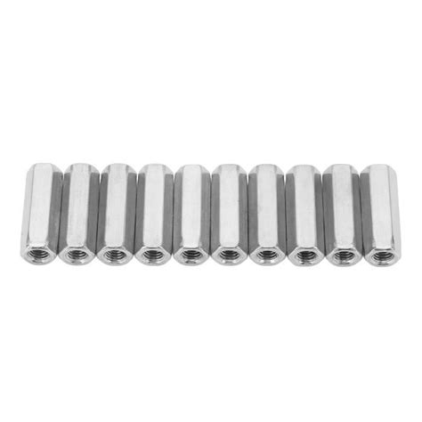Tbest Écrou hexagonal d accouplement à longue tige 10 pièces longue