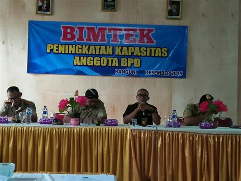 BIMTEK PENINGKATAN KAPASITAS DAN SDM BPD DESA BANGUN Website Desa BANGUN