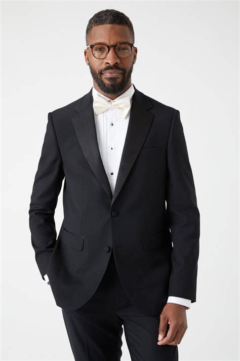 Suits Slim Fit Black Tuxedo Suit Jacket Burton