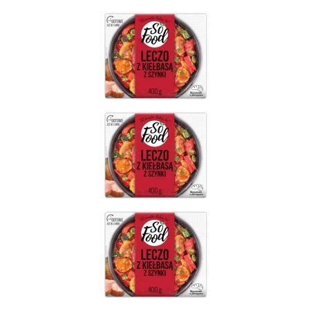 So Food Leczo z kiełbasą z szynki 3 x 400 g 13808893368 Allegro pl