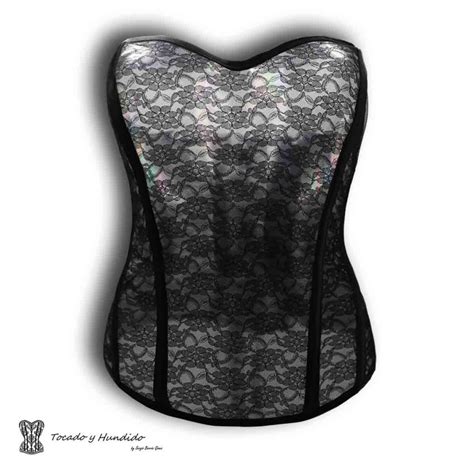 Corset Transparente De Encaje Negro Corsets Madrid Tocado Y Hundido