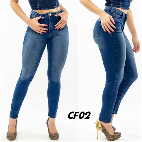 Kit 3 Calças Jeans Feminina Cintura Alta Lycra Premium Luxo R 159 00