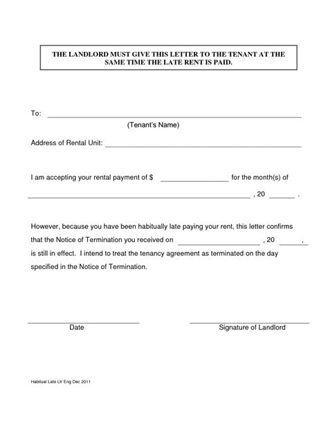Late Payment Notice Template