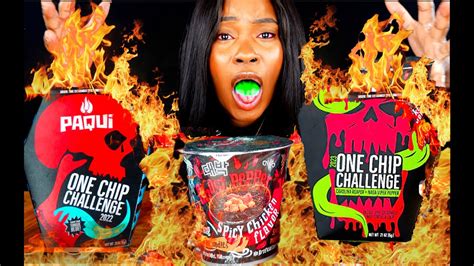 I Ate The World S Hottest One Chip Eating Challenge VS The NEW ONE CHIP
