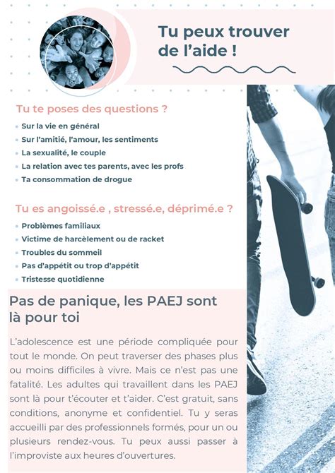 La Plaquette Nationale Des PAEJ Est Sortie ANPAEJ