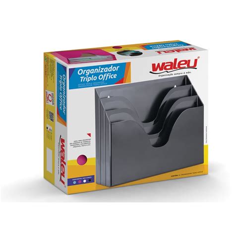 ORGANIZADOR TRIPLO OFFICE BRANCO WALEU Shopee Brasil