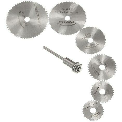 6 Lames Pour Scie Circulaire Disques De Coupe Coupe De Bois Outil