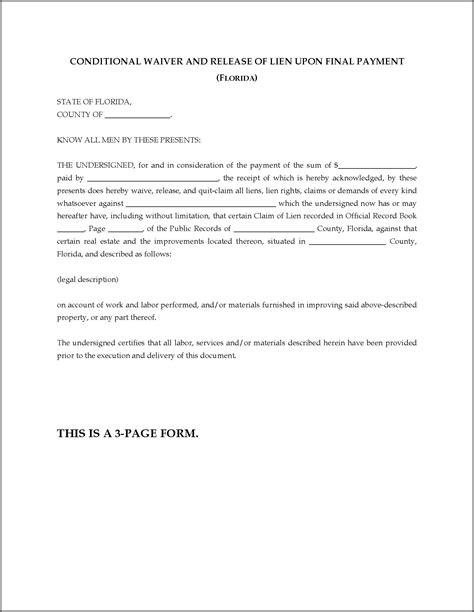 Notice Of Intent To Lien Florida Template Template Resume