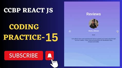 reviews app coding practice 15 react js nxtwave ccbp 4 0 youtube