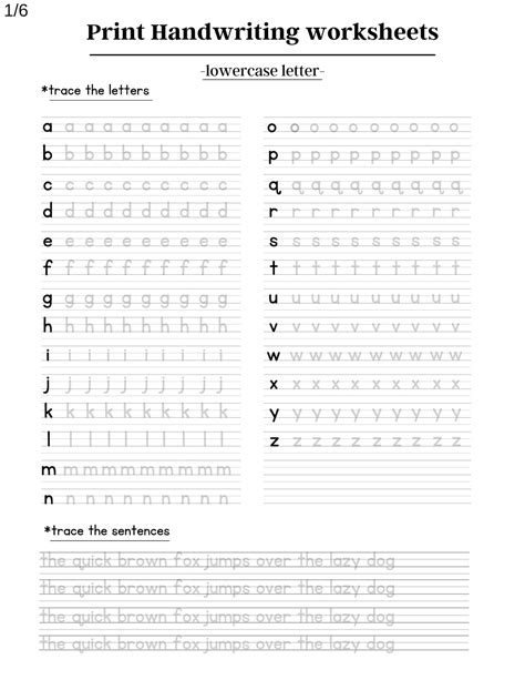 aesthetic printable neat handwriting practice sheets