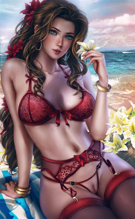 Rule 34 Aerith Gainsborough Final Fantasy Final Fantasy Vii Final Fantasy Vii Remake Flower