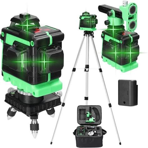 Niveau Laser 3D 12 Lignes Niveaux laser 3 x 360 auto équilibrage du