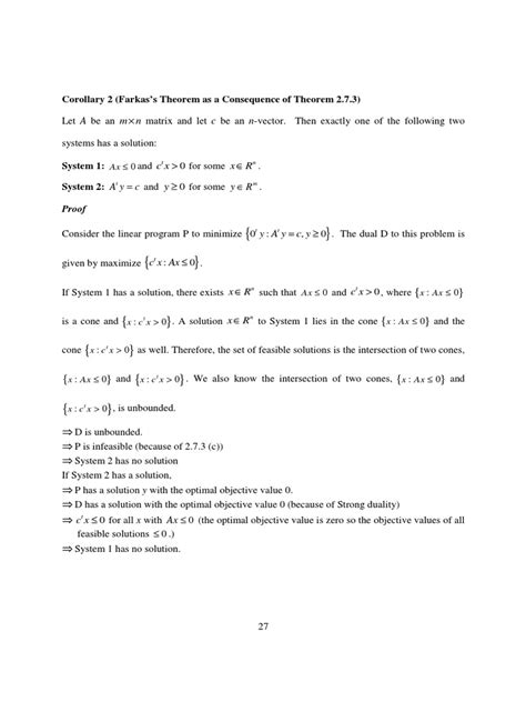 corollary 2 farkas s theorem as a consequence of theorem 2 7 3 pdf