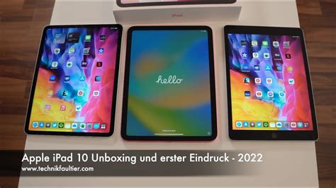 Apple IPad 10 Unboxing Und Erster Eindruck 2022 YouTube