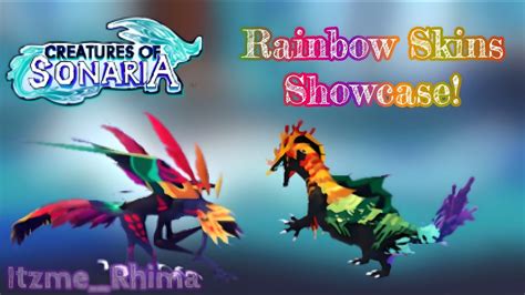 Rainbow Skins Showcase Creatures Of Sonaria Roblox Youtube