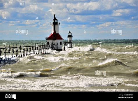 St Joseph Michigan USA The St Joseph Pier Inner And Outer Lights