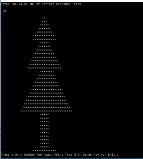 c program for draw a perfect christmas tree