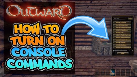 how to turn on console commands pc only outward tips and tricks youtube