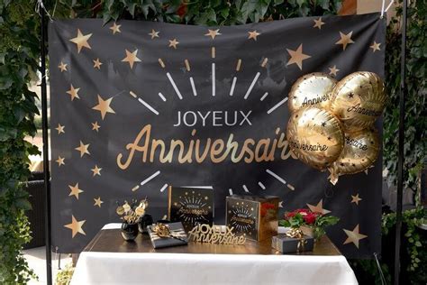 Urne Et Livre D Or Anniversaire Noir Et Or Ref