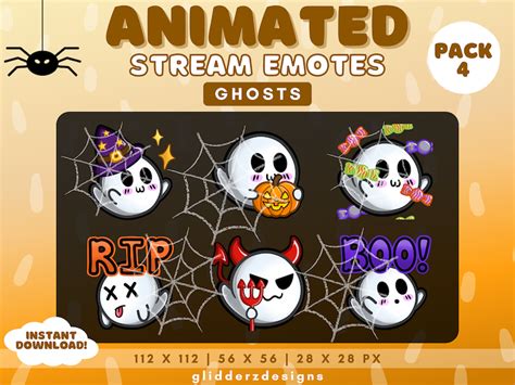 ANIMATED Ghost Emotes Twitch Ghost Twitch Animated Emotes Etsy